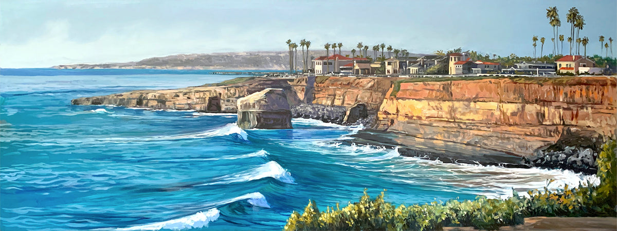 Sunset Cliffs – Ocean Art by Koniakowsky